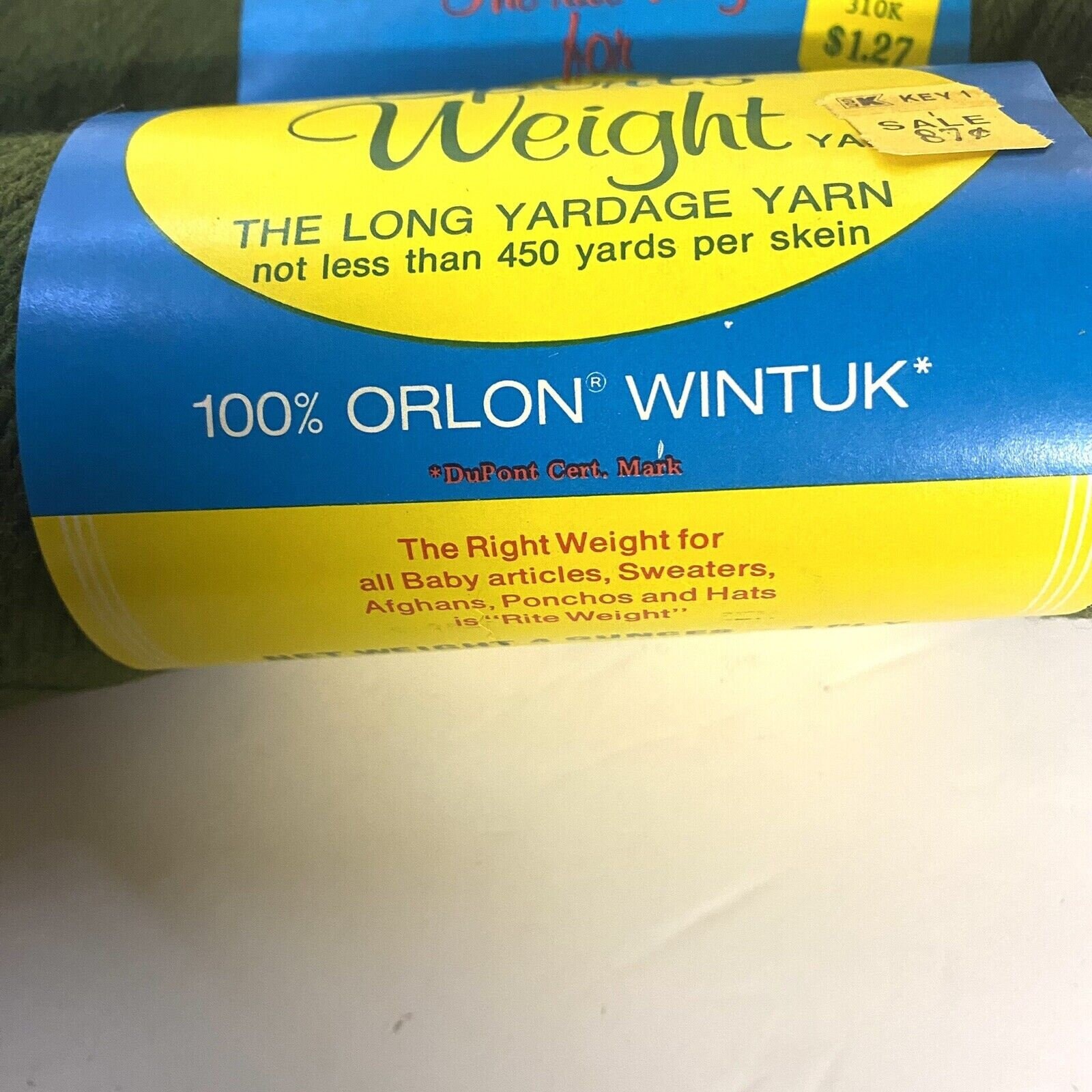 Vintage Lot of 4 Caron Sports Weight Yarn Lot Orlon Wintuk 2 Green / 2 ...