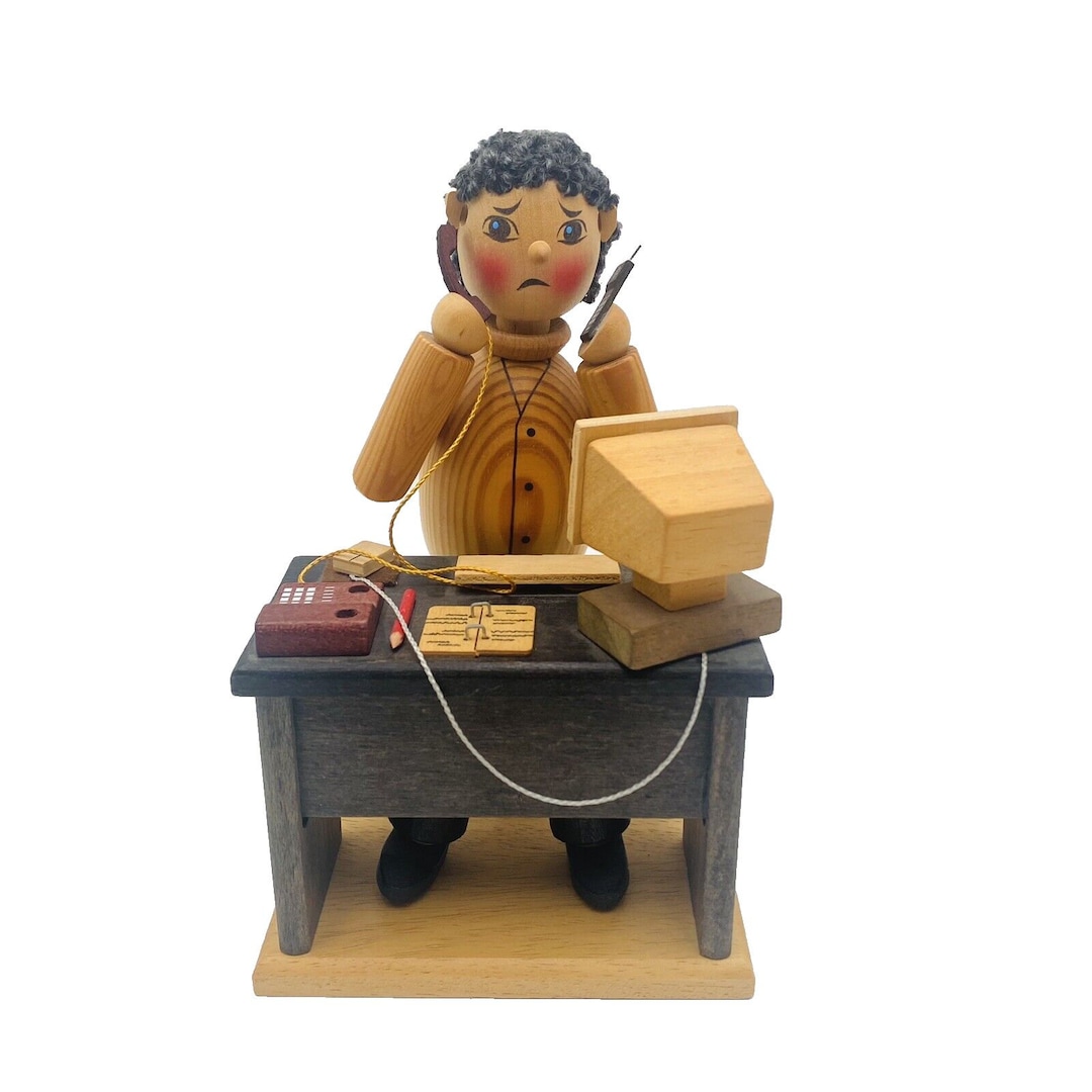 Erzgebirge Secretary Boss Business Owner Computer Desk German Incense ...