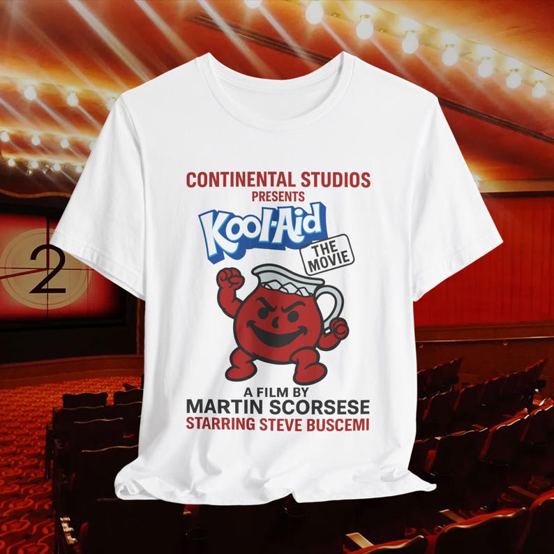 Kool-aid Movie T-shirt: Scorsese X Buscemi Parody - Continental Studios ...