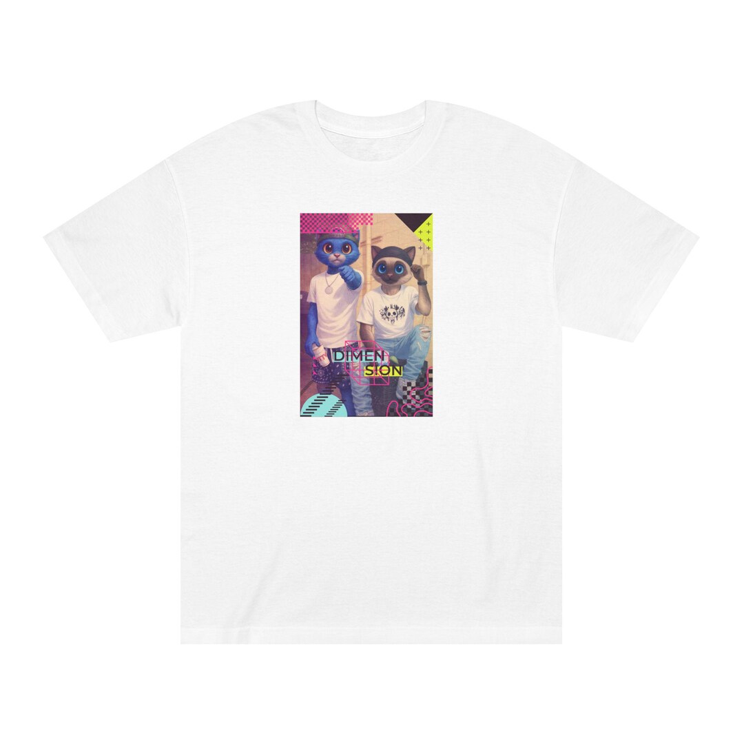 Retro Neon Purr Cats | Vintage 80s Aesthetic, Cats in Tees, Vaporwave ...