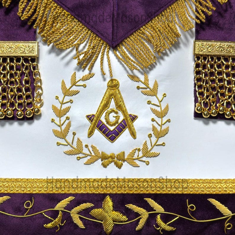 Masonic Grand Lodge Master Apron, Cuffs, and Chain Collar - Etsy