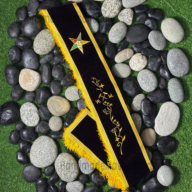 Masonic OES A.M P.M W.M Sash Set of 3 Associate Past Worthy Matron Sash ...