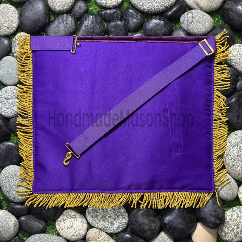 MASONIC Hand Embroidery Grand Secretary Apron, Freemason Apron, Masonic ...