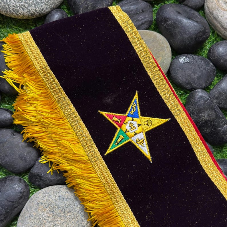 Masonic OES A.M P.M W.M Sash Set of 3 Associate Past Worthy Matron Sash ...
