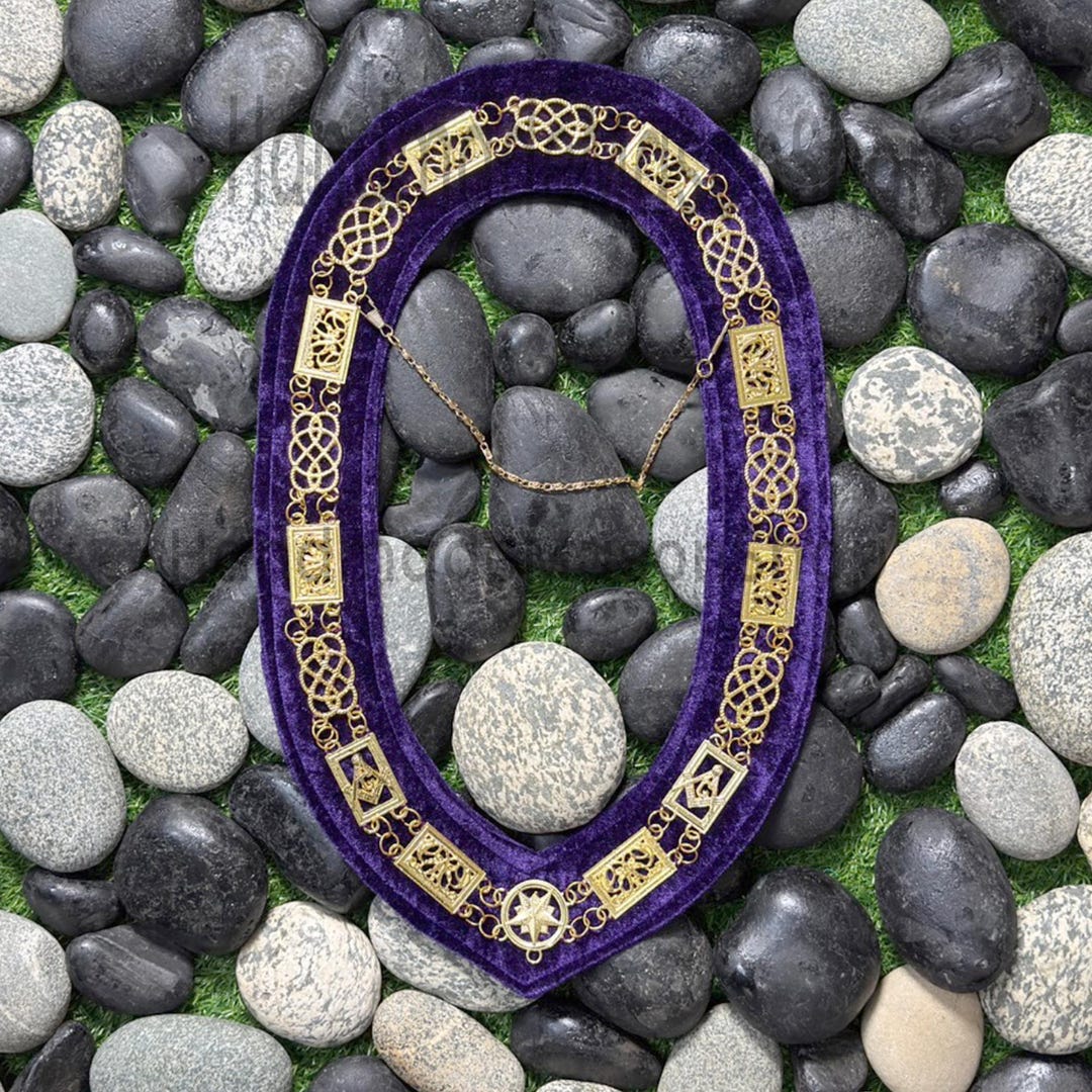 Masonic Regalia Grand Lodge Mason Metal Dress Chain Collar – Purple ...