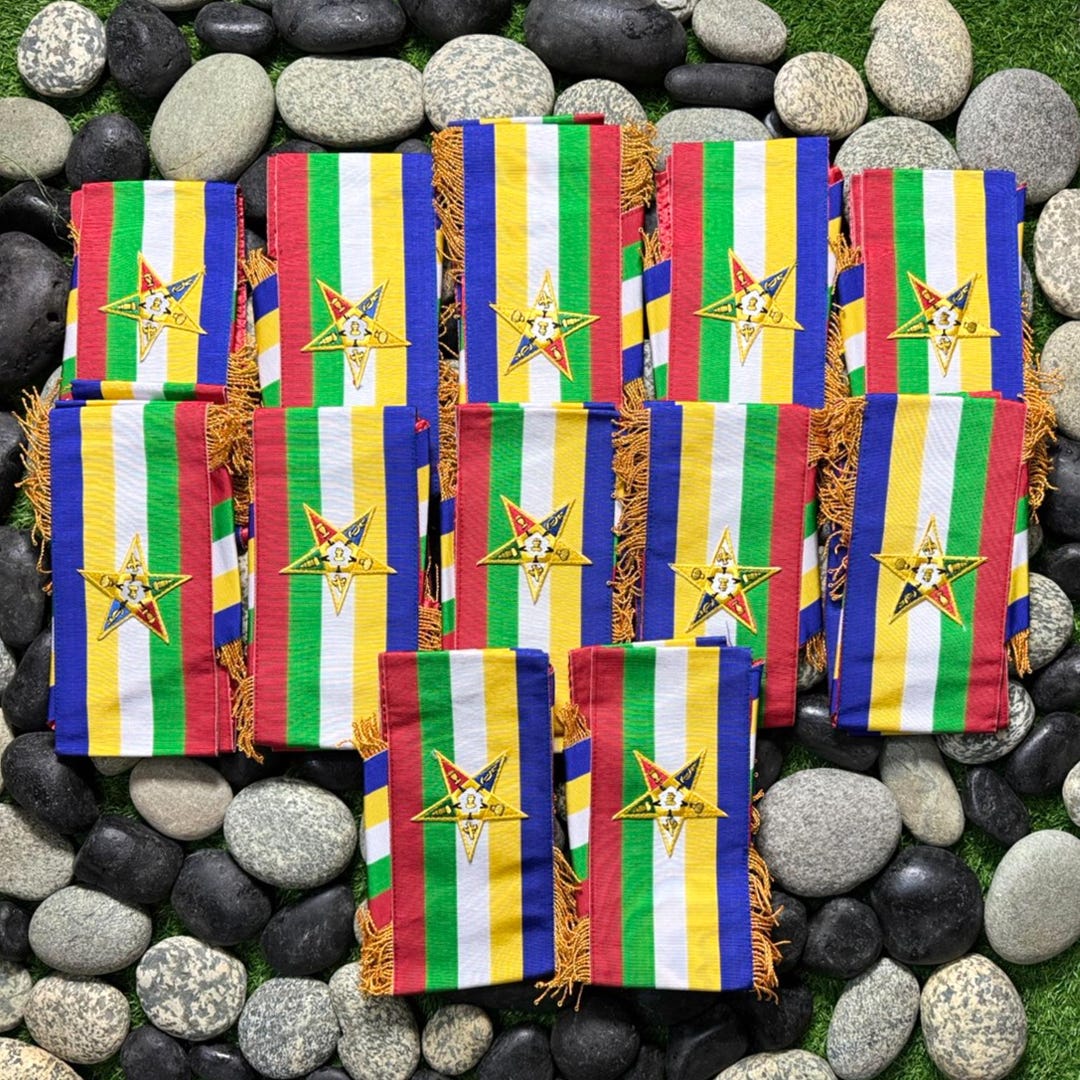 OES Sashes Set of 12: Embroidered Order of the Eastern Star Regalia - Etsy