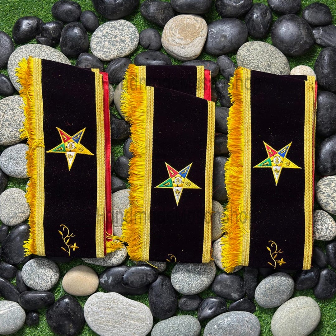 Masonic OES A.M P.M W.M Sash Set of 3 Associate Past Worthy Matron Sash ...