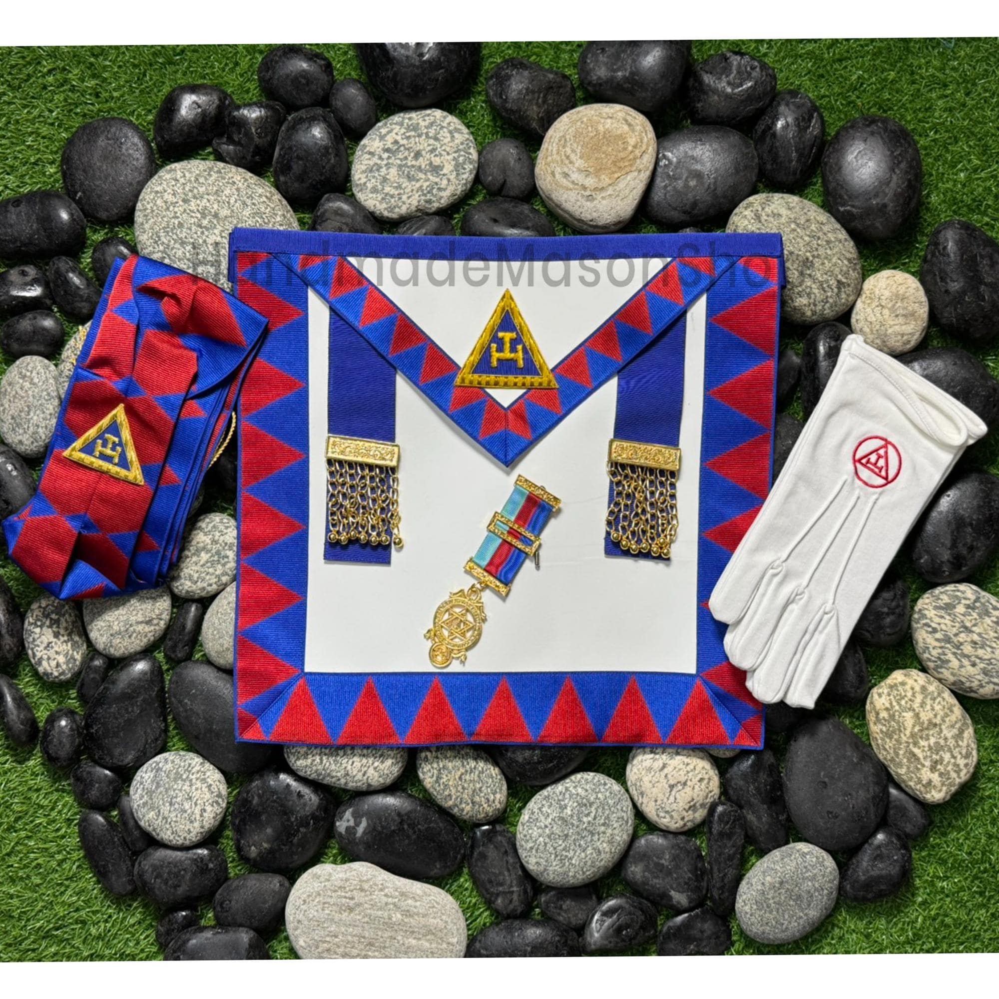 Masonic Regalia Holy Royal Arch Provincial Apron, Sash, Jewel With ...