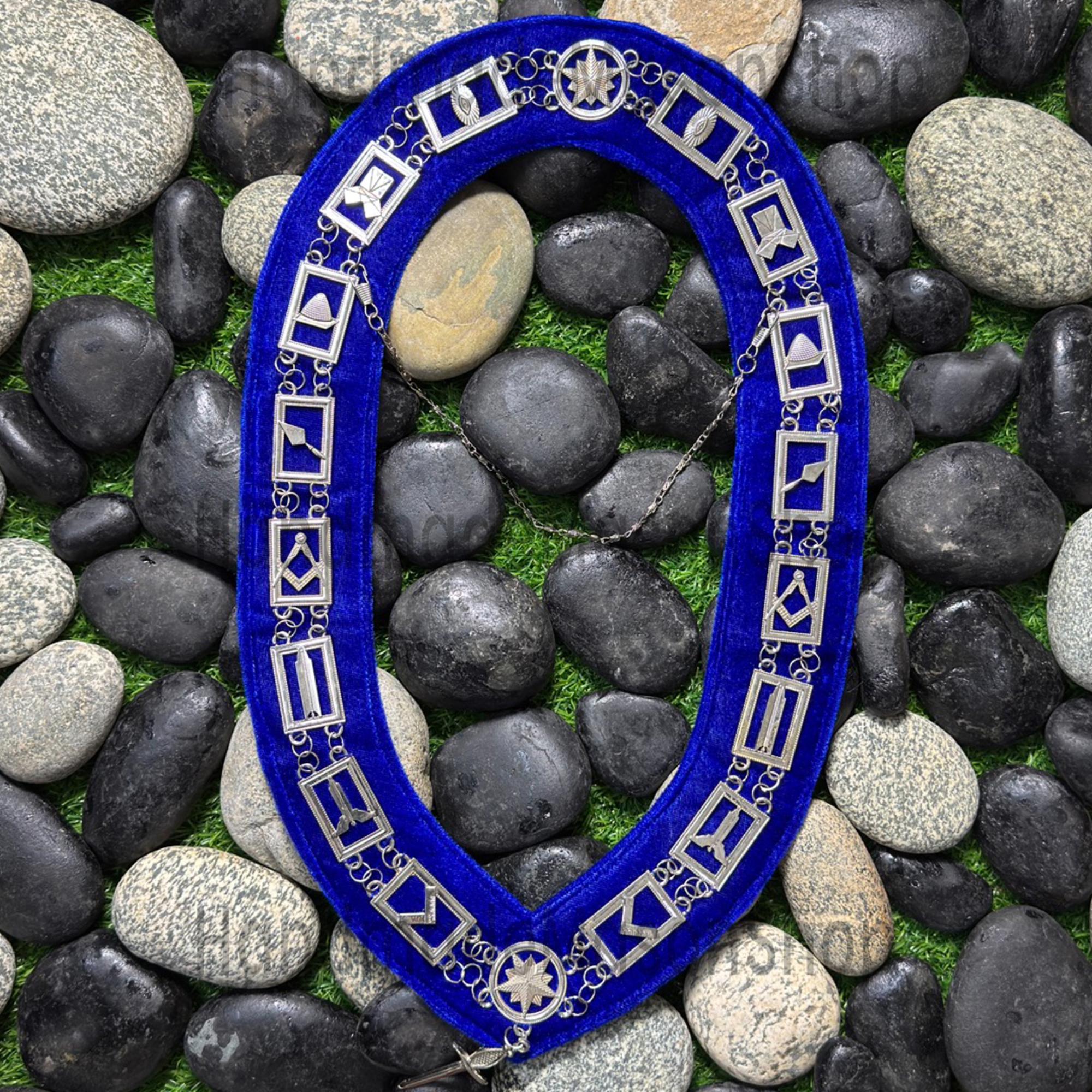Masonic Blue Lodge Officer Regalia, Masonic Apron Set of 12, Collars ...