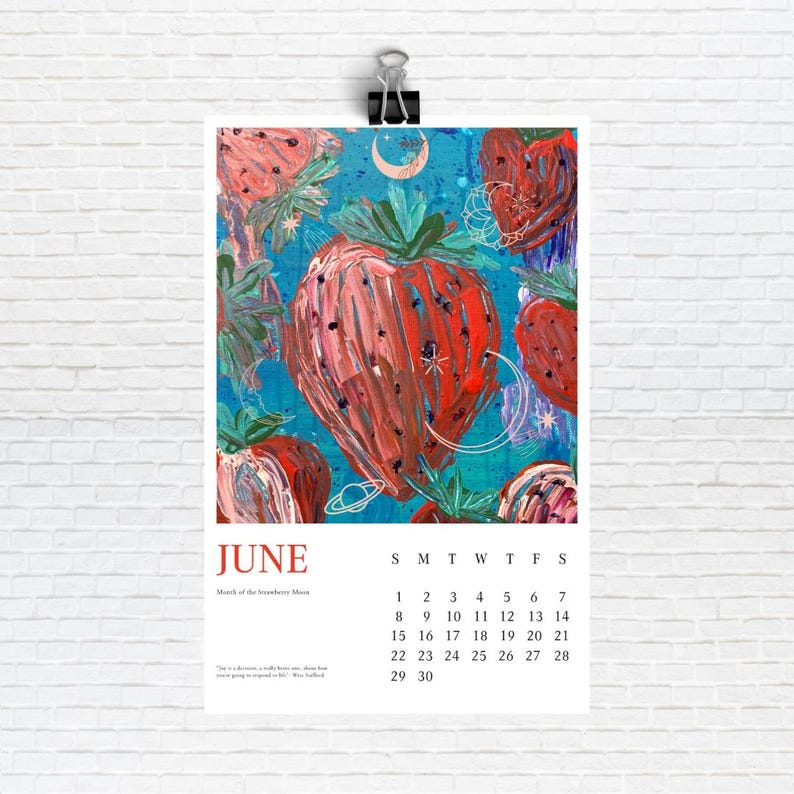 2025 Printable Monthly Wall Calendar Digital Collage Moon Art 11x17 - Etsy