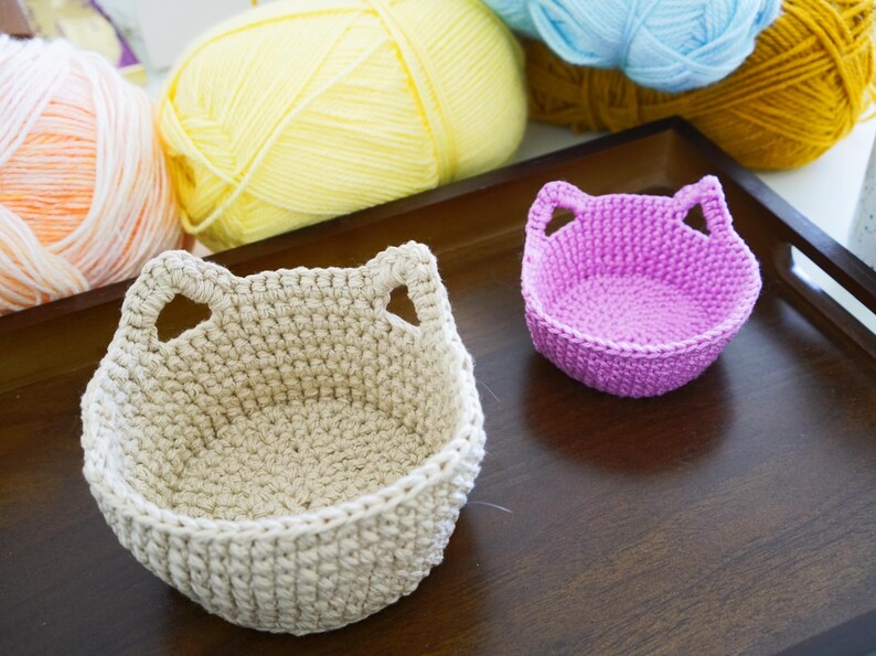 Crochet PDF Pattern - Cat Storage Basket/home Decor/instant Downloaded ...