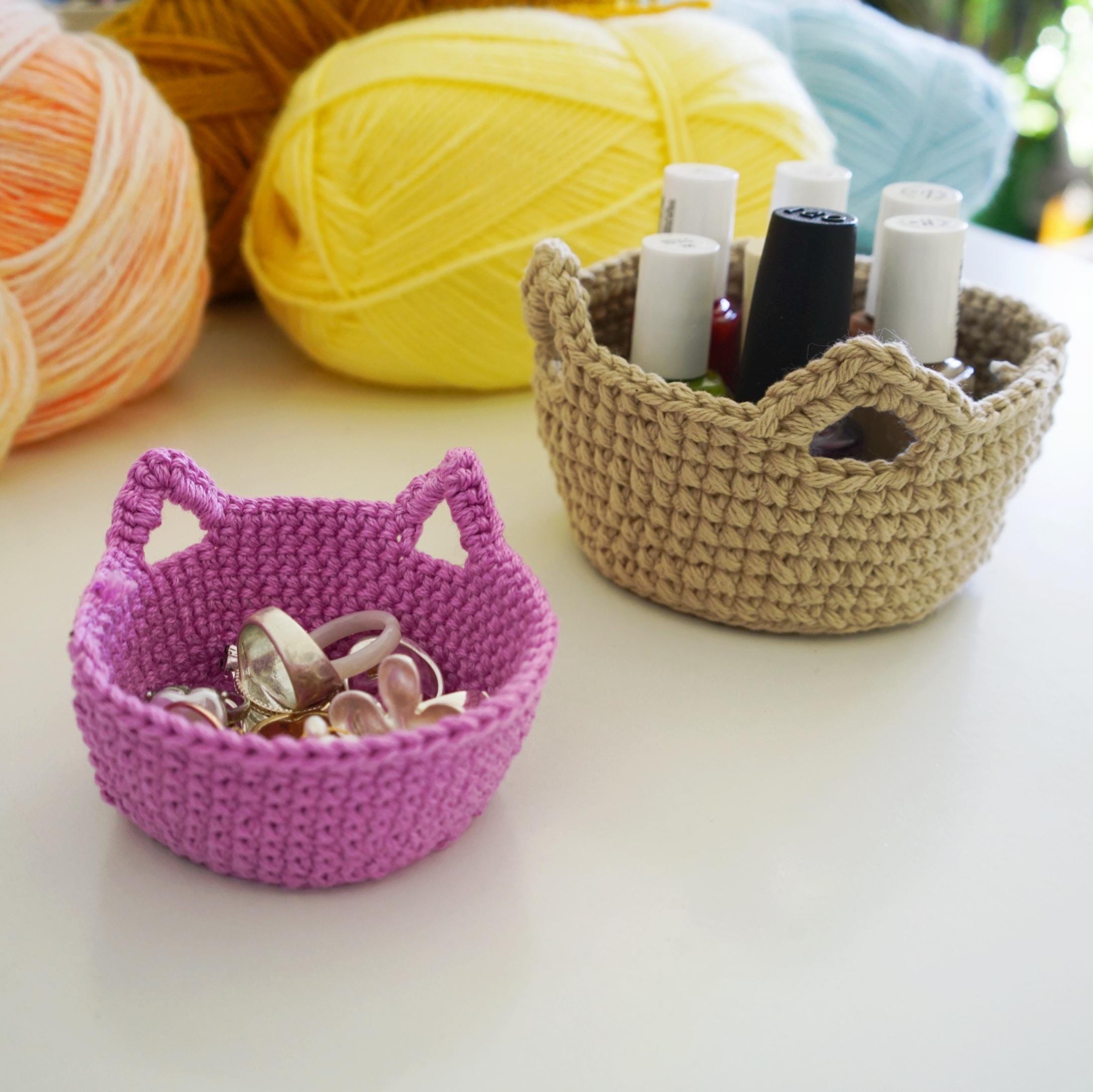 Crochet PDF Pattern - Cat Storage Basket/home Decor/instant Downloaded ...