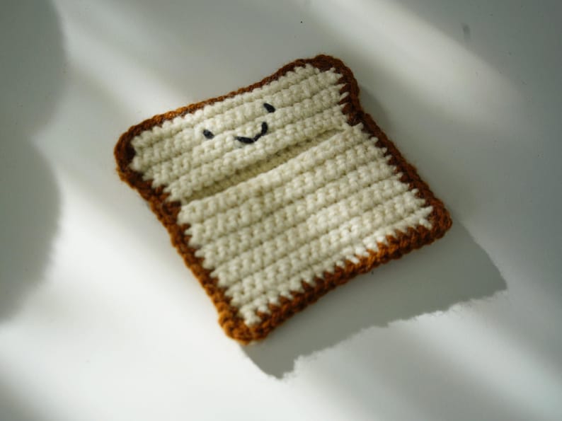 Crochet Pattern - Bread Toast Organizer/small Bag/headphone Orginizer ...