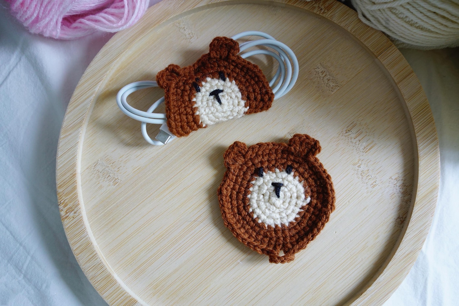 Crochet Pattern Cable Holder/ Cute Bear Crochet/ Cord Organizer - Etsy