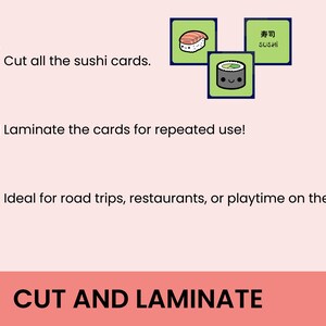 Sushi Memory Game: Bilingual Cards for Kids (digital Download) - Etsy