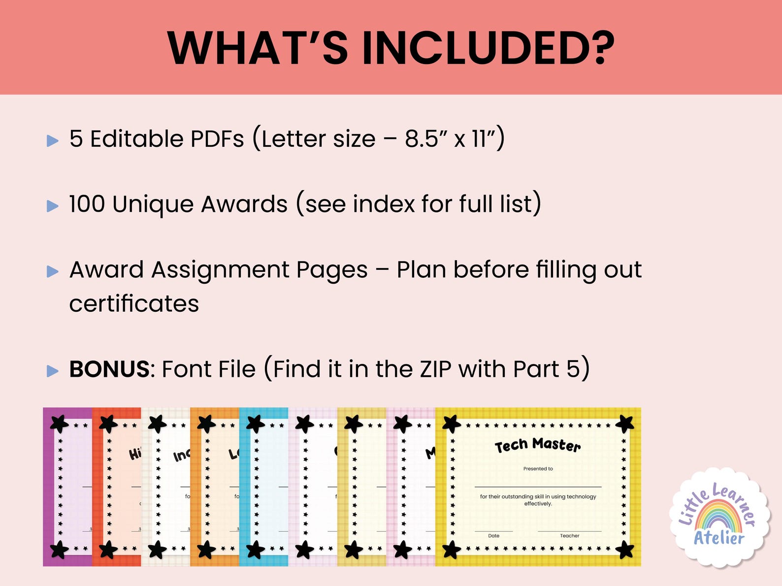 100 Editable Student Awards | End-of-year Certificates | Fun Classroom ...