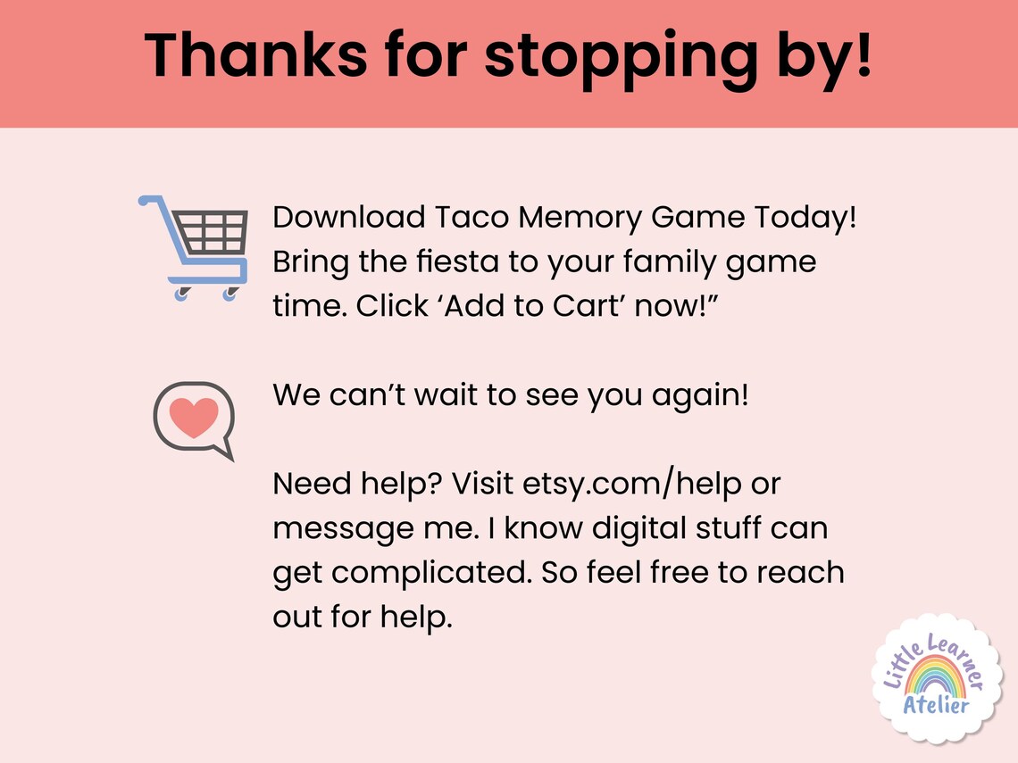 Taco Memory Game | Printable Matching Game for Kids | Fun and ...