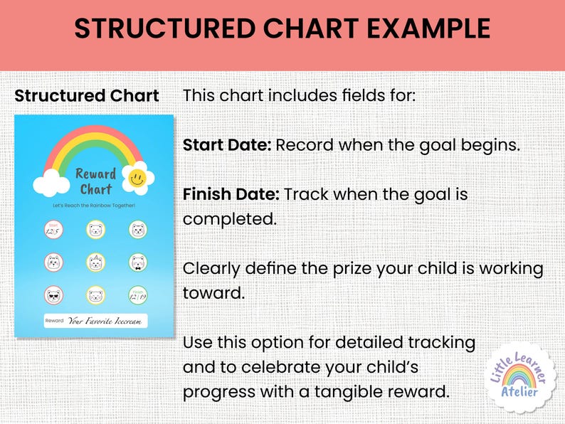 Rainbow Reward Chart Printable Bundle Kids Chore Chart Goal Tracker for ...