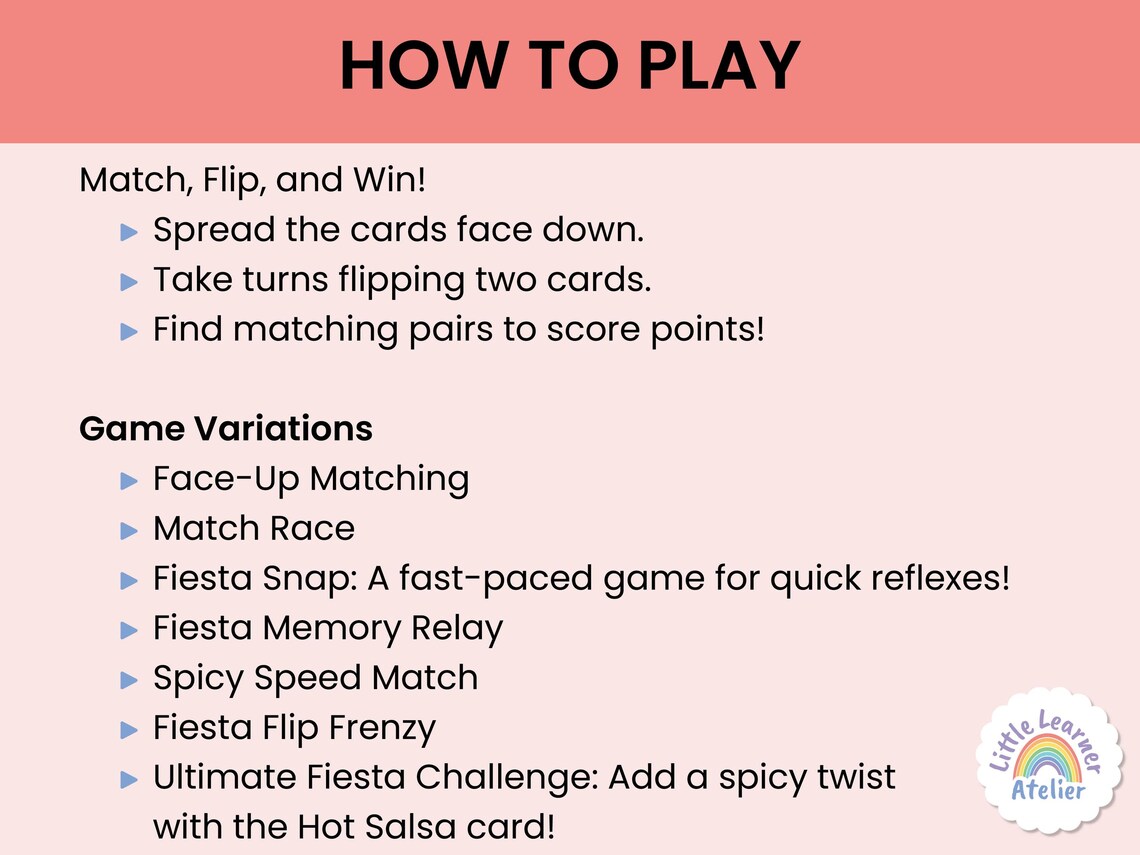 Taco Memory Game | Printable Matching Game for Kids | Fun and ...