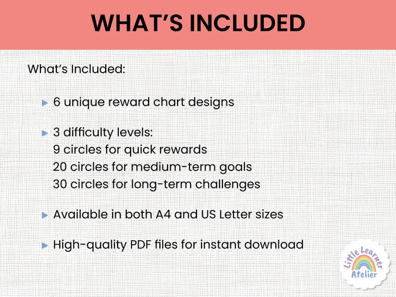 Rainbow Reward Chart Printable Bundle | Kids Chore Chart | Goal Tracker ...