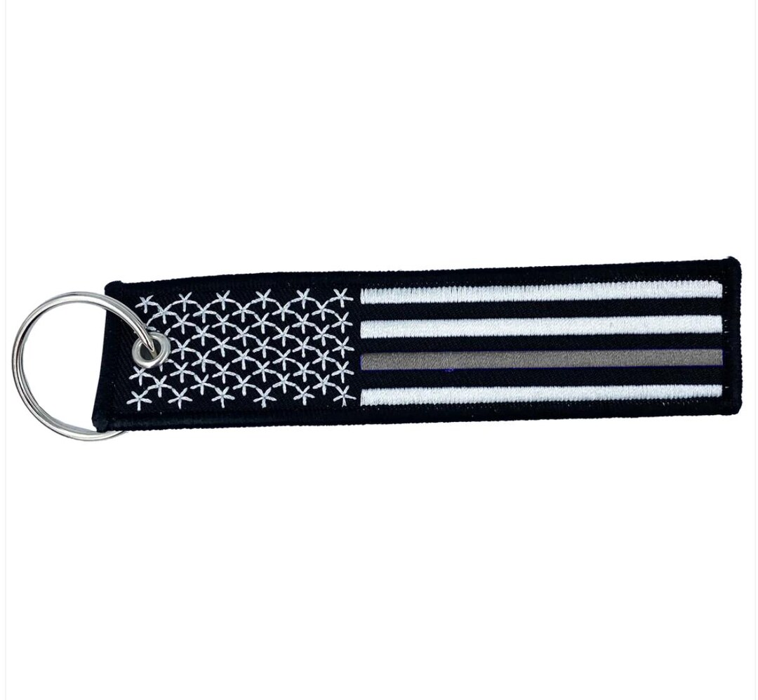 Thin Gray Line Correctional Officer Flag Law Enforcement Keychain or ...