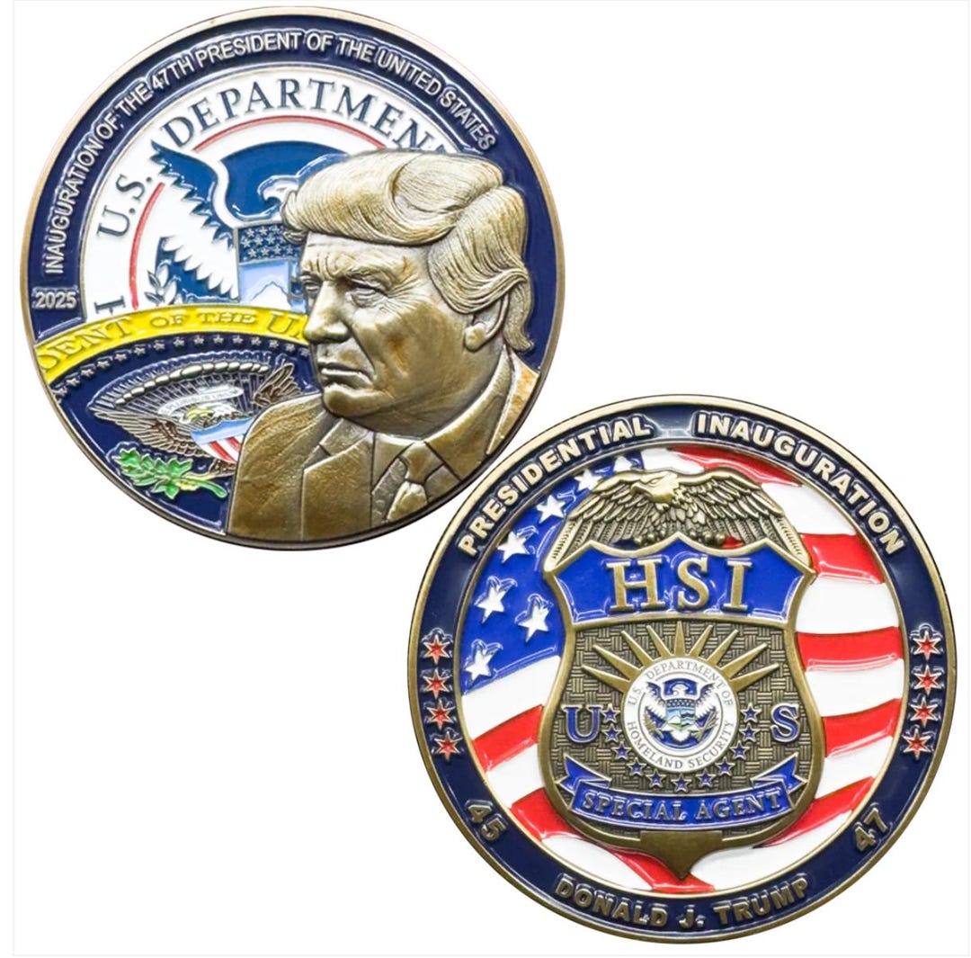 Trump Vance Presidential Inauguration 47 Challenge Coin HSI Special ...