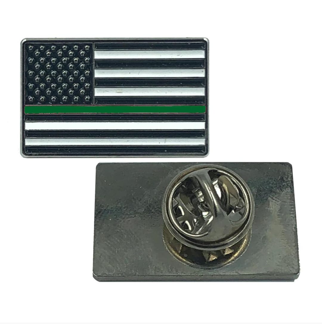 Thin Green Line Flag Pin: Border Patrol, CBP, Army, Sheriff, Security ...