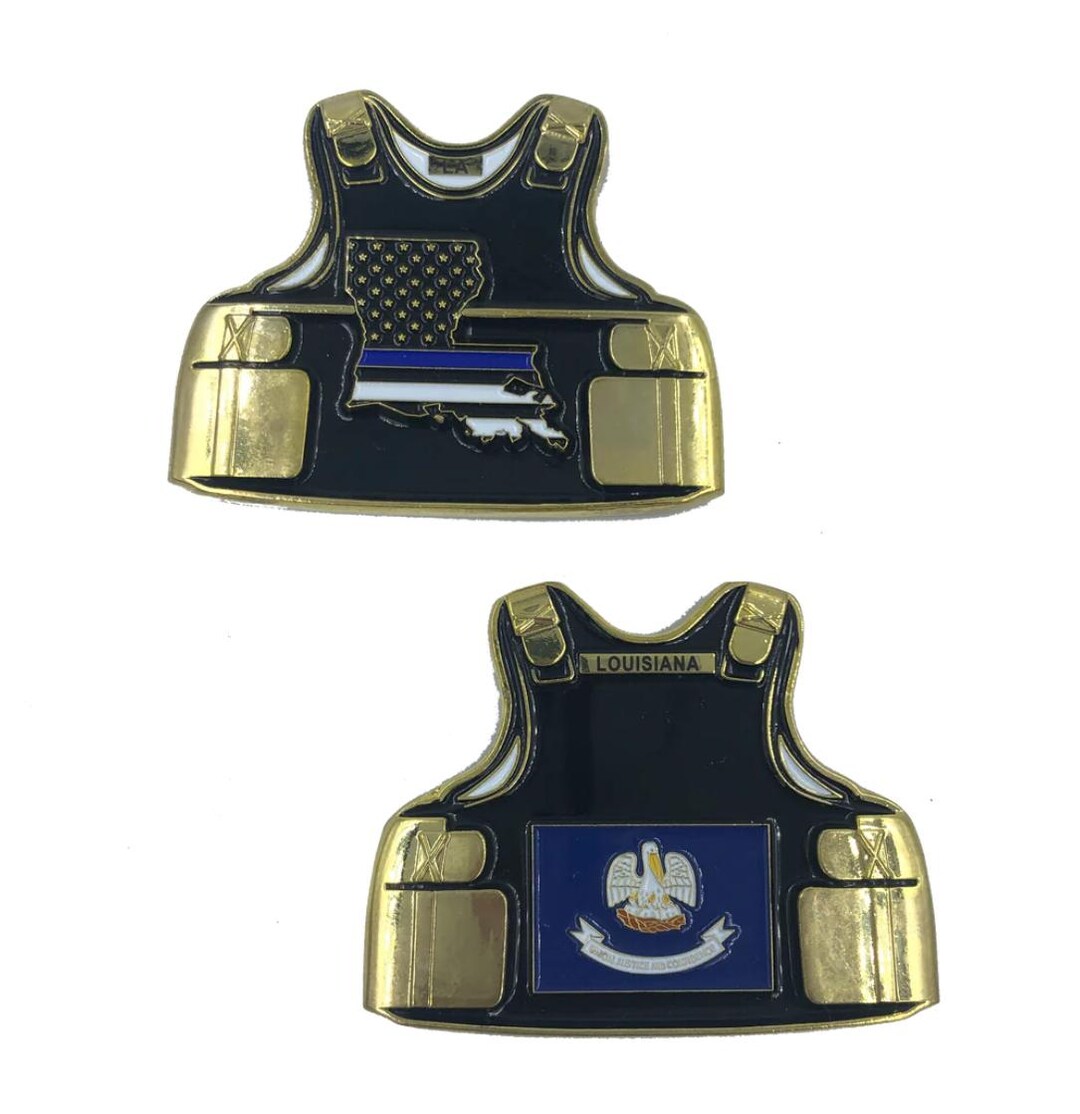 Louisiana LEO Thin Blue Line Police Body Armor State Flag Challenge ...