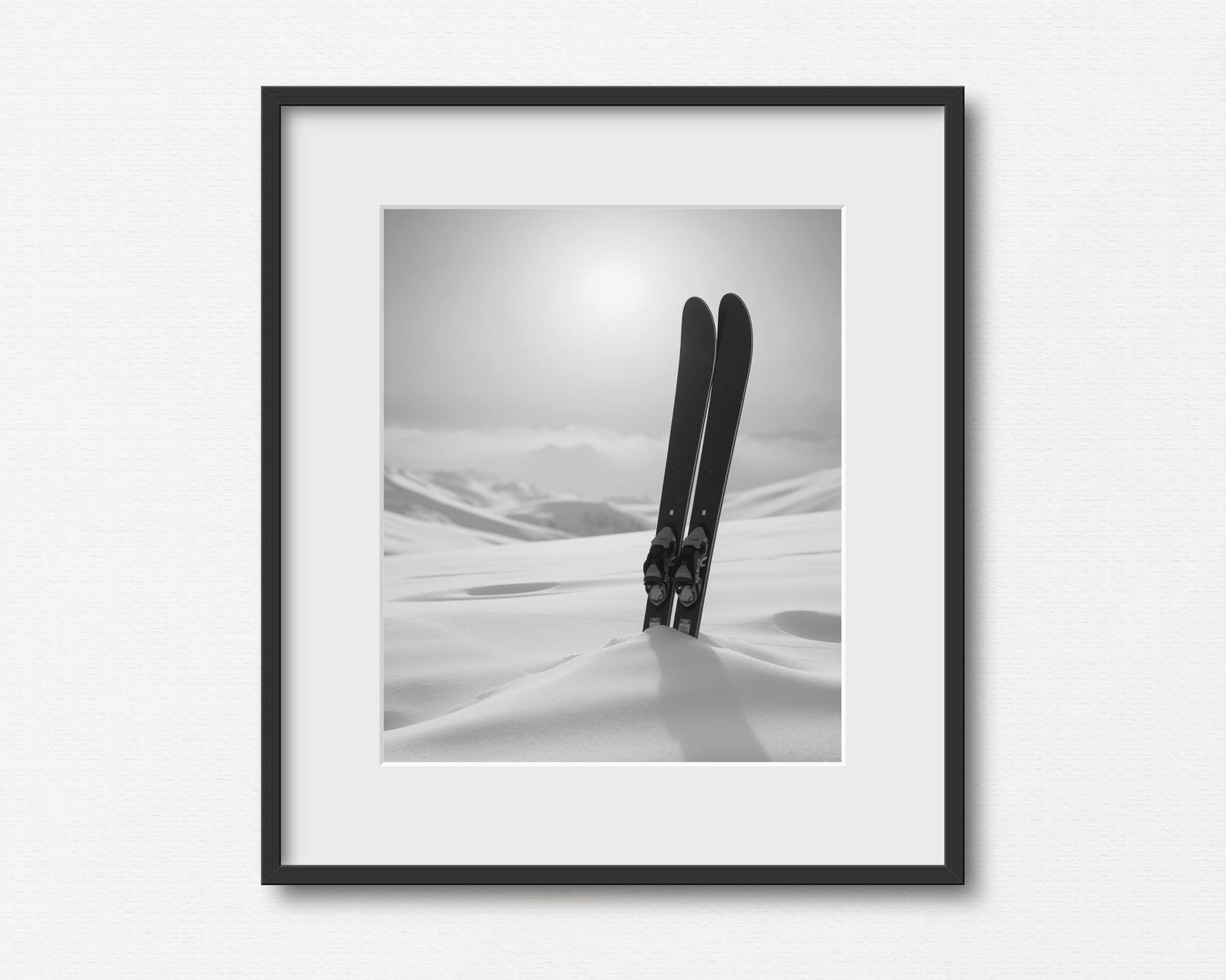 Apres Ski Photo Print, Minimal Ski Wall Art, Black and White Ski Decor ...