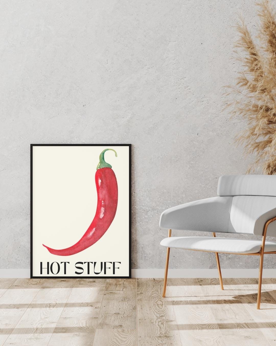 Chilli Wall Art, Chilli Digital Print, Chilli Poster, Kitchen Print ...