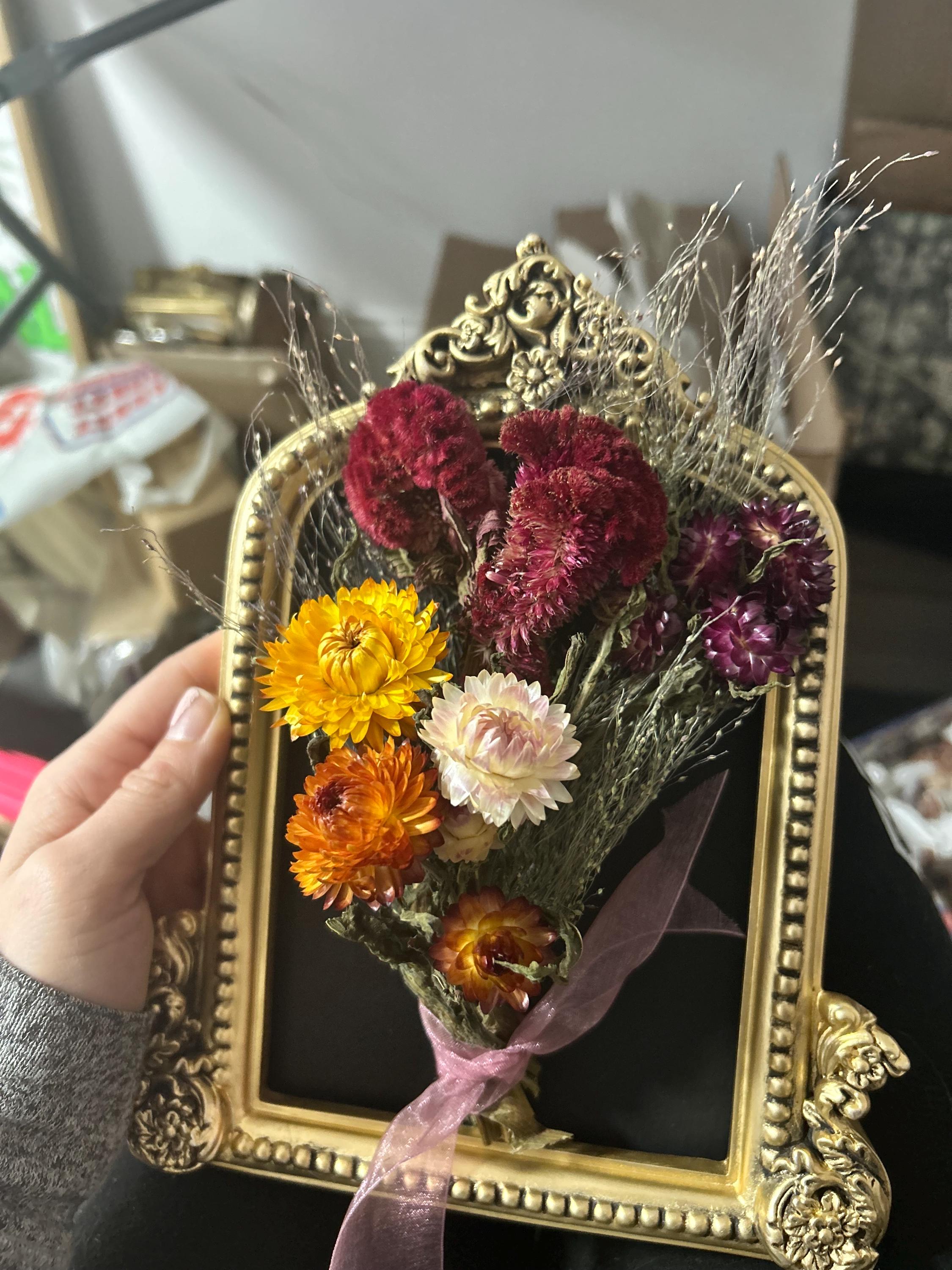 MADE TO ORDER Enchanted Bloom Frame-dried Floral Art With Ornate Frame ...