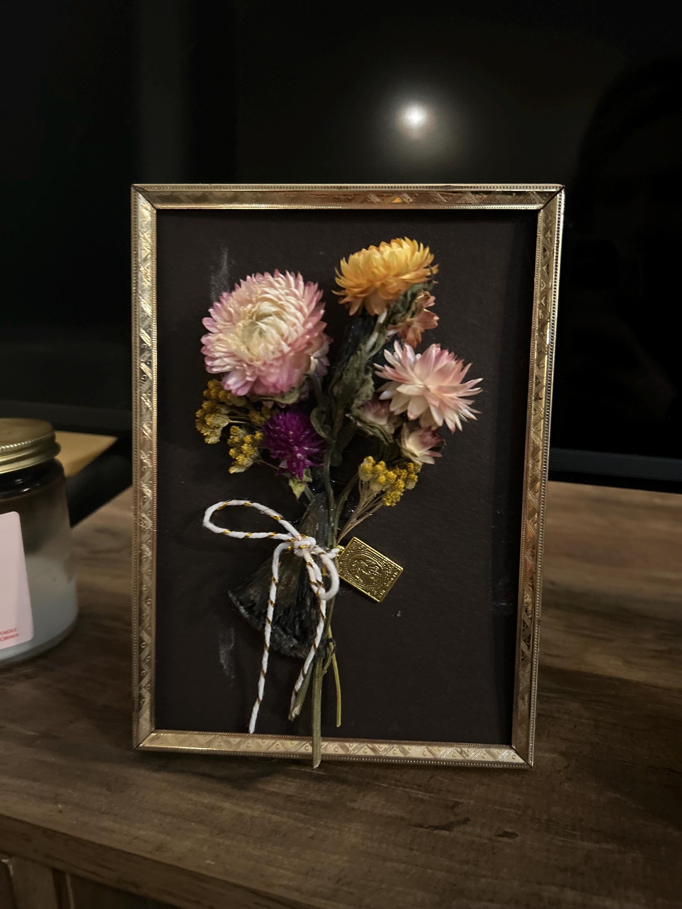 MADE TO ORDER Enchanted Bloom Frame-dried Floral Art With Ornate Frame ...