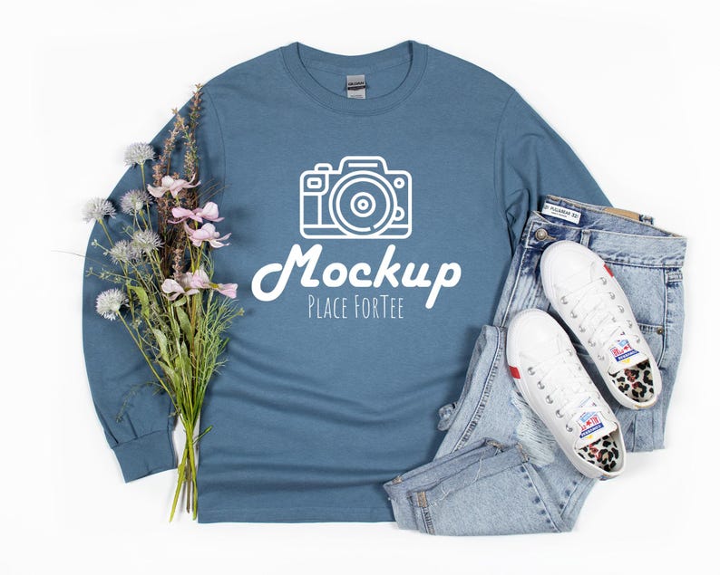 Gildan 2400 Bundle Mockup All Colors Bundle 2400 Long Sleeve Mockup ...