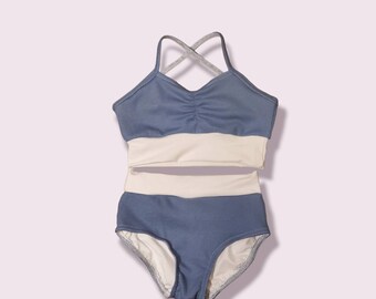 Light Blue Flutter Sleeves and Ruffle Bottom Great for Dance/ Cheer ...