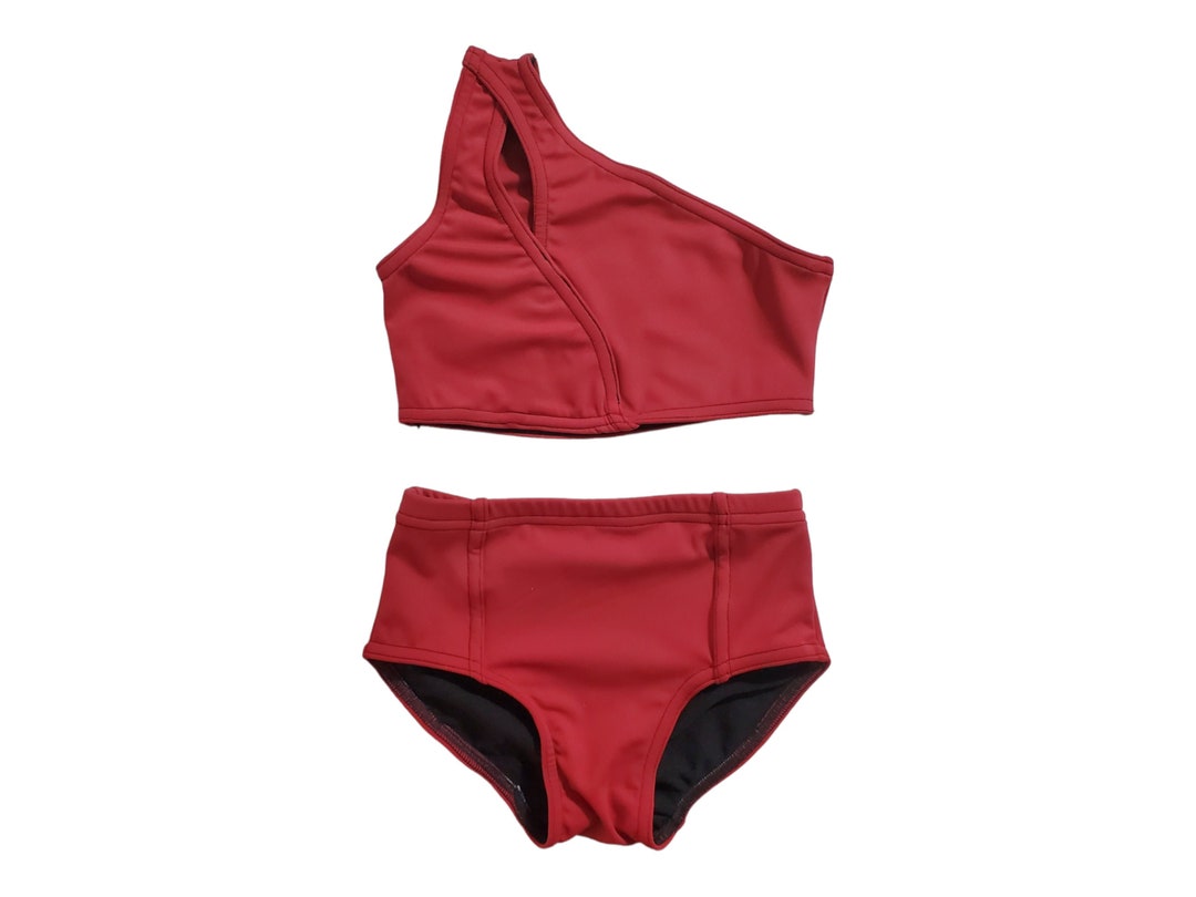 Maroon Twist Top W/ Felled Maroon Briefs , Great for Dance/cheer ...