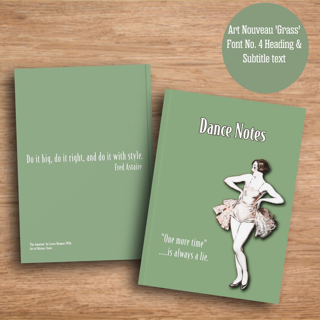 Vintage Custom Journal | 1930s Art Deco Dancer Notebook | Personalised ...