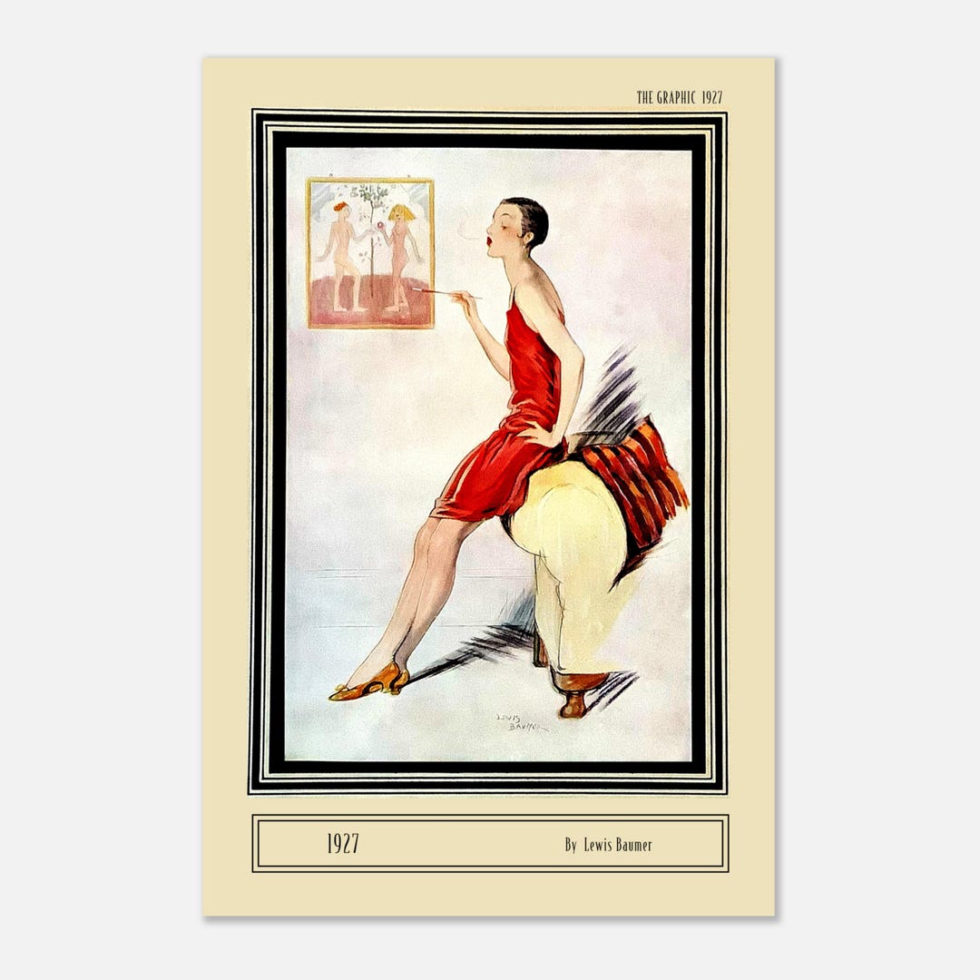 Art Deco Flapper Girl Print: 1920s Vintage Wall Art - Etsy