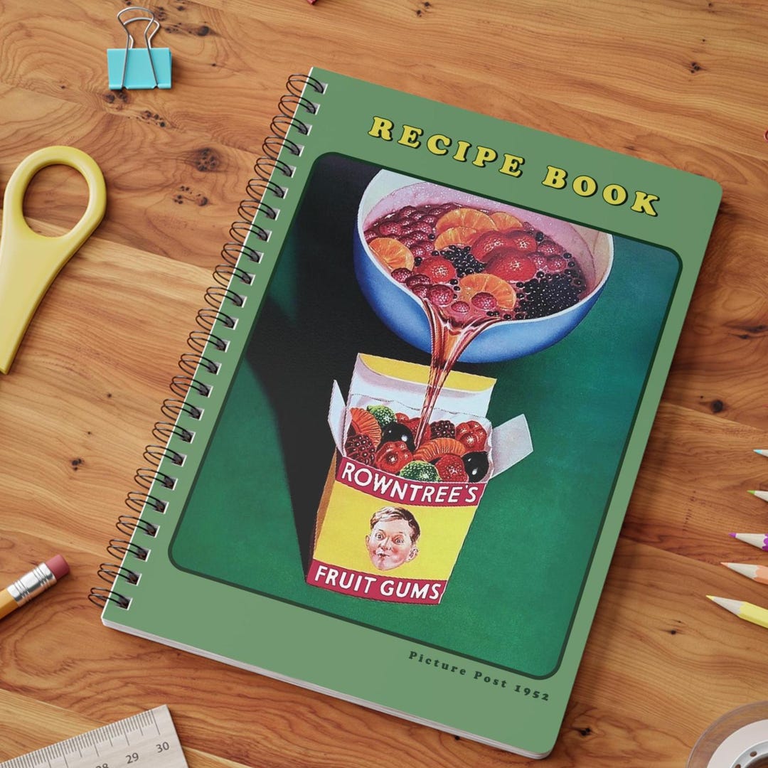 Personalised Spiralbound Notebook- 1950s Rowntrees Fruit Gums Ad ...