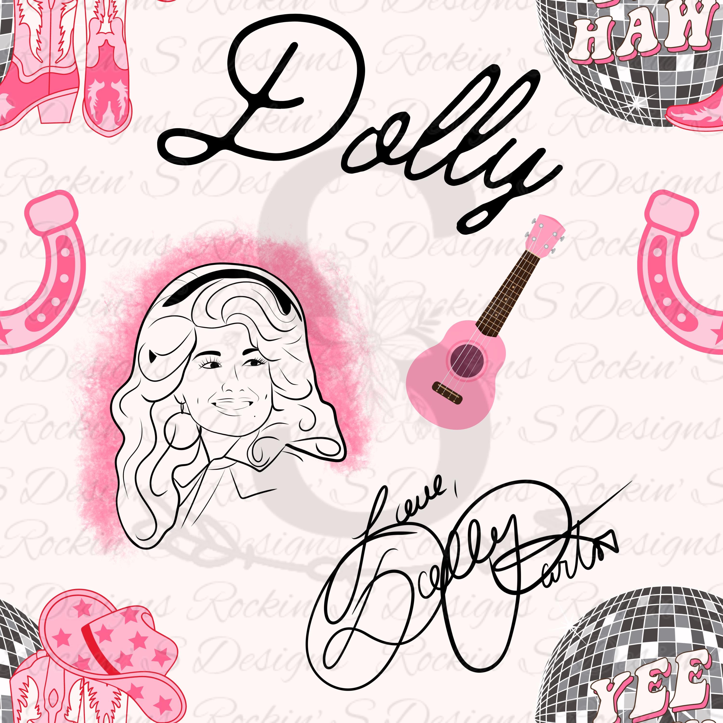 Dolly Parton Seamless Pattern Digital Paper Yeehaw Disco Country Music ...