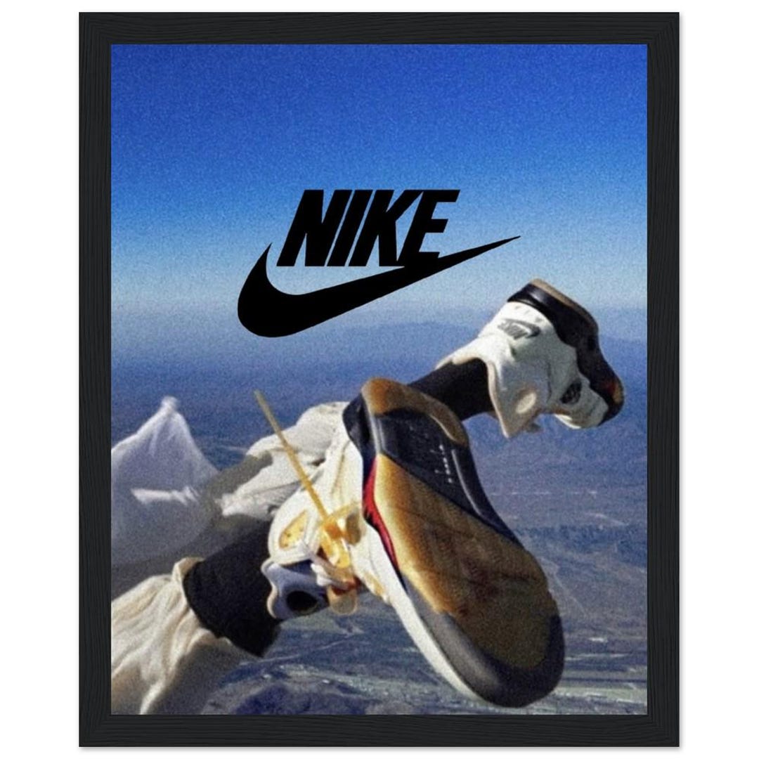 Sky Nike Classic Semi-glossy Paper Wooden Framed Poster - Etsy