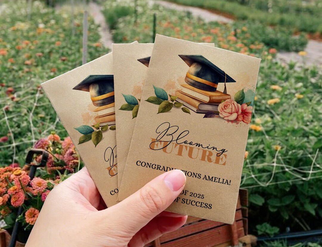 Personalized Graduation Cap Seed Packet Favors/class of 2025 Graduation ...