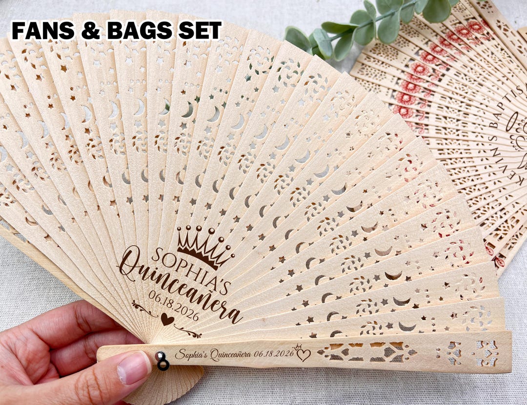 Quinceañera Hand Fans, Bulk Quinceanera Fans, Custom Folding Fan ...