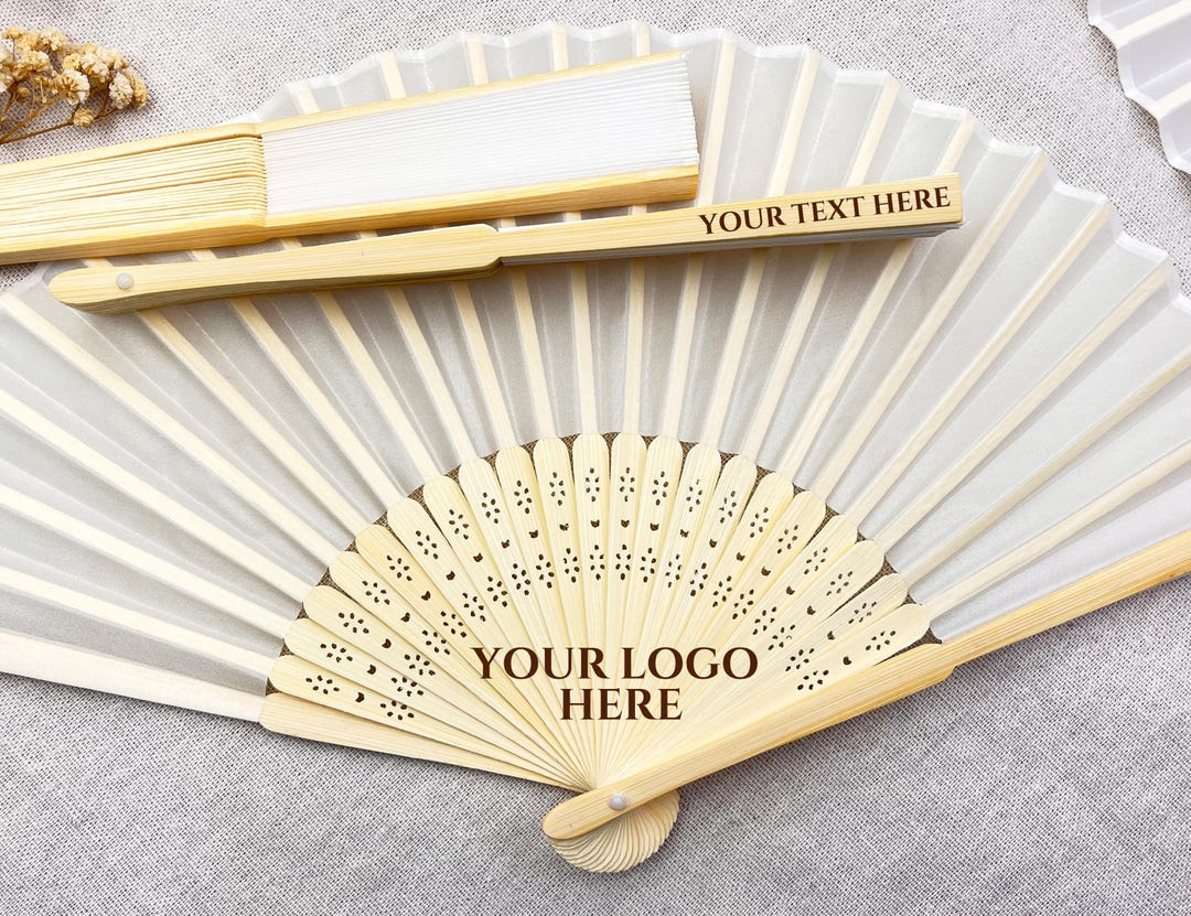 Custom Wedding Fan With Logo/business Logo Favors/memorial Fans Gift ...