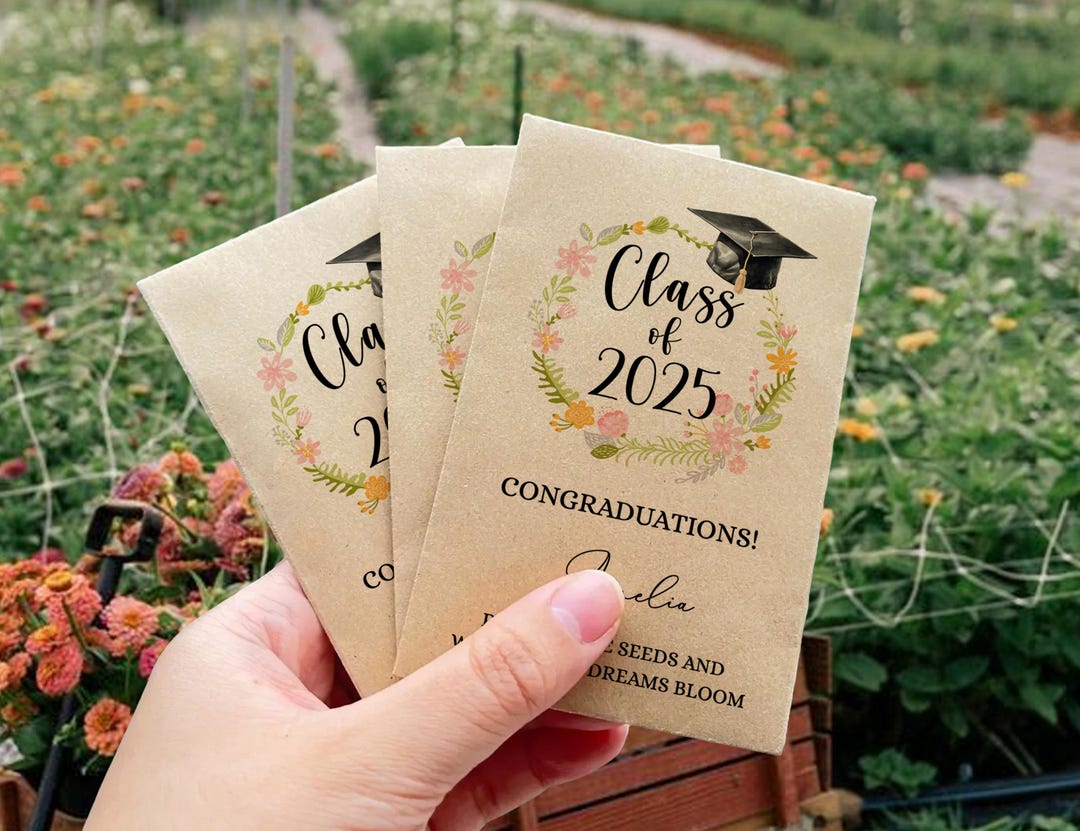 Class of 2025 Graduation Wildflower Seed Packets/personalized ...