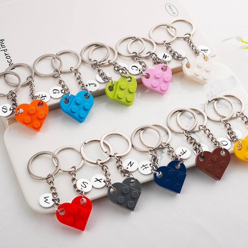 Heart Couples Keychain - Etsy