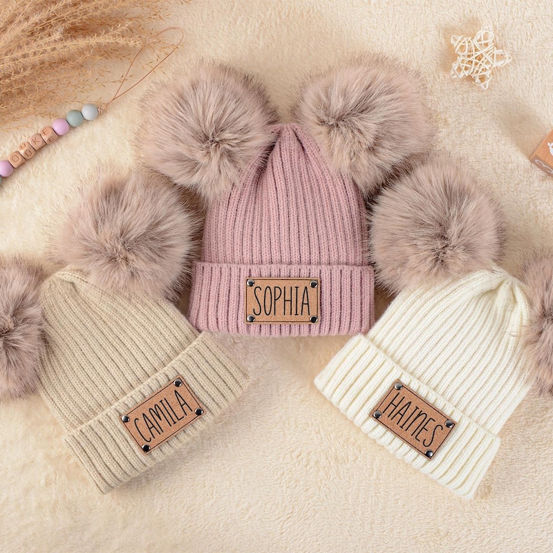 Toddler Boy Pompom Hat - Etsy