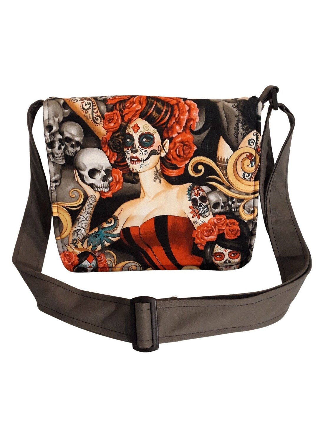 Bag Bag Flap Strap Pin-up Tattoo Skull - Etsy