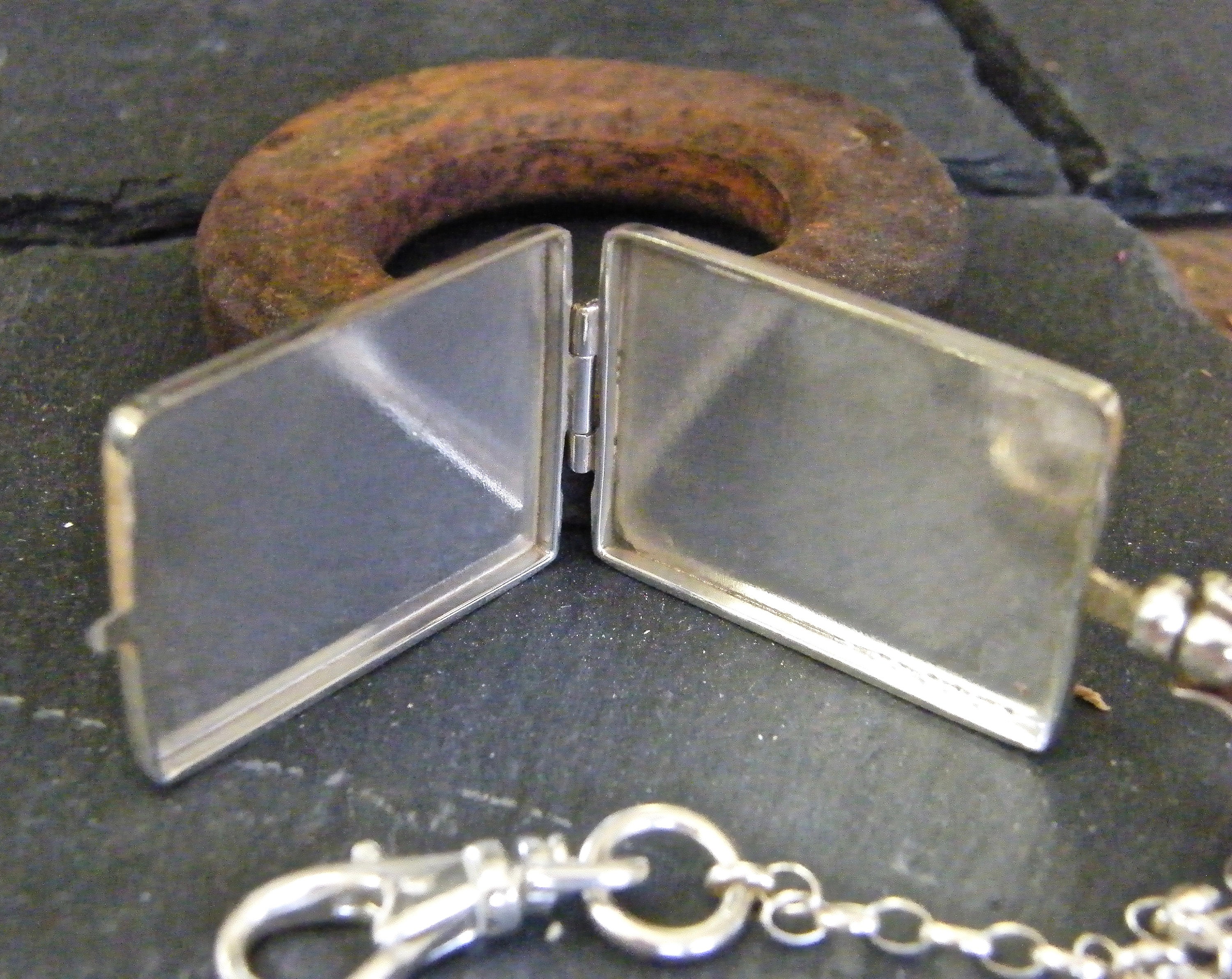 Men's pocket locket sterling silver photo pocket locket | Etsy