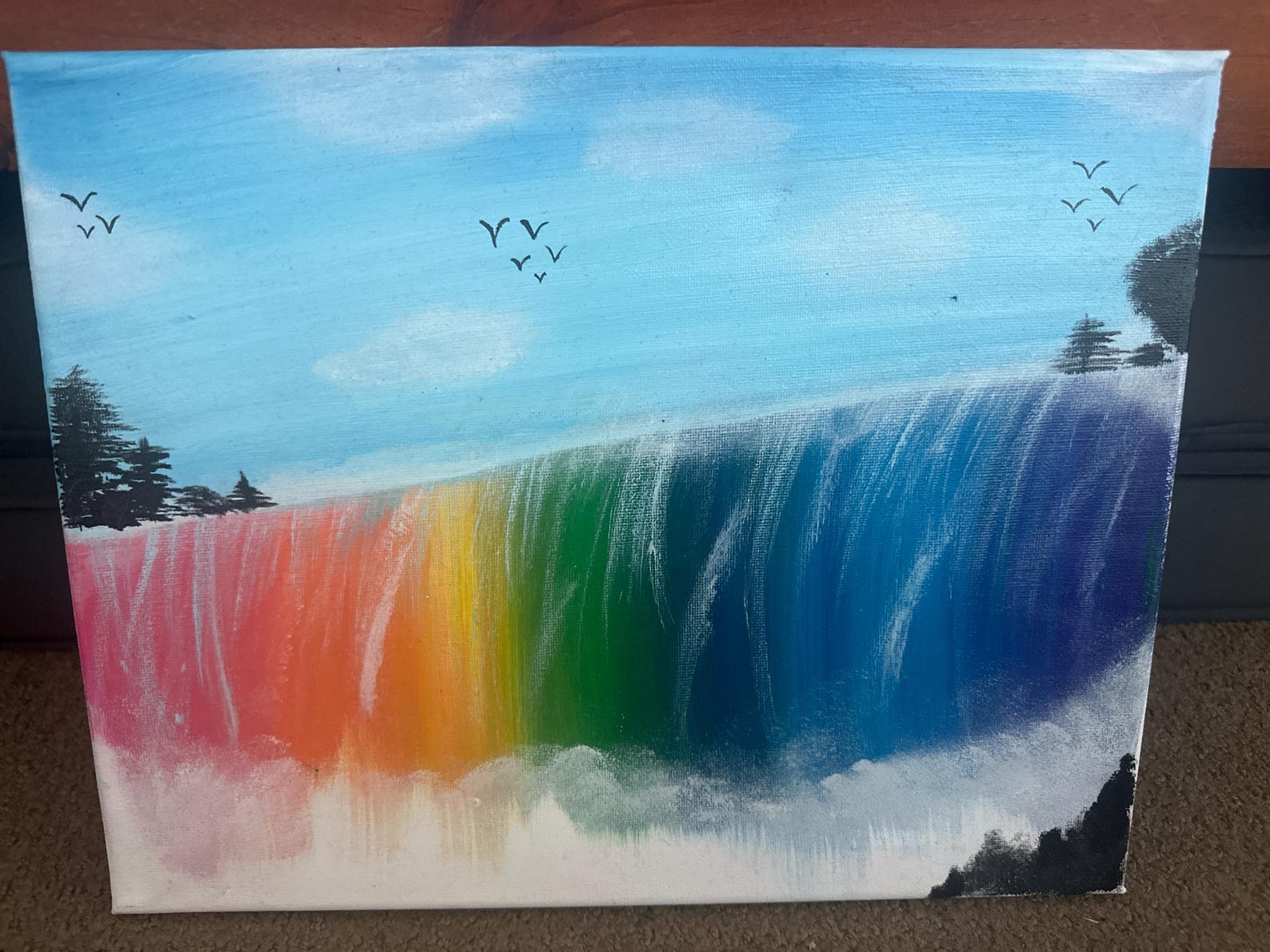 Rainbow Waterfall - Etsy