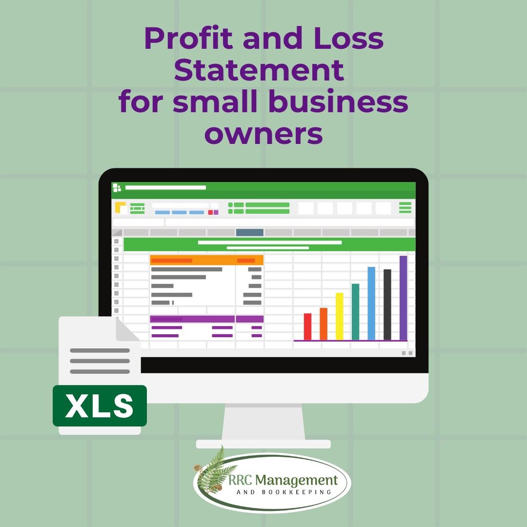 Profit and Loss Statement, Excel P&L, Small Business Profit and Loss ...
